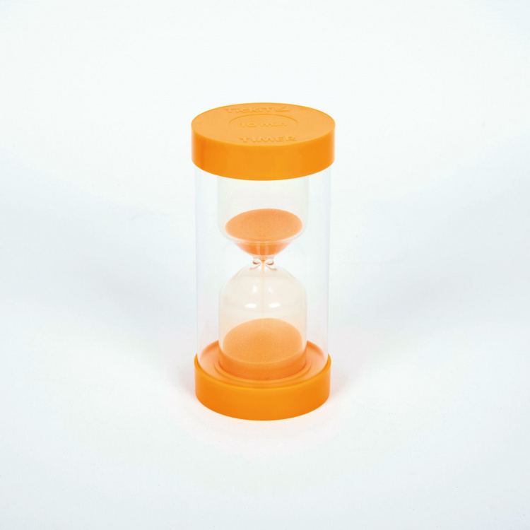 Timglas 10 minuter – orange sand för visuell tidsuppfattning